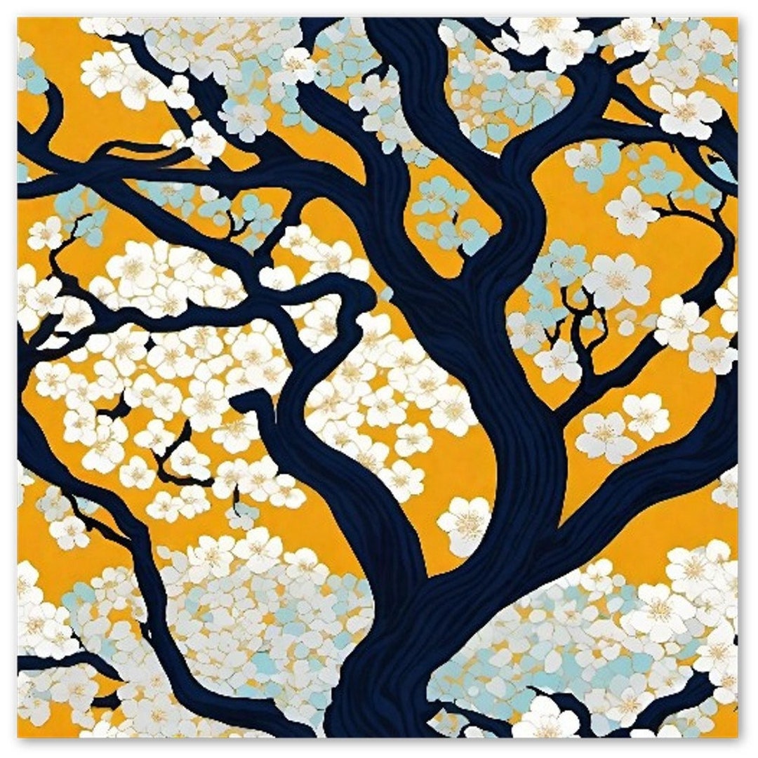 Cherry Blossom Tree Print Pack of 10 Greeting Cards with Envelopes - Etsy