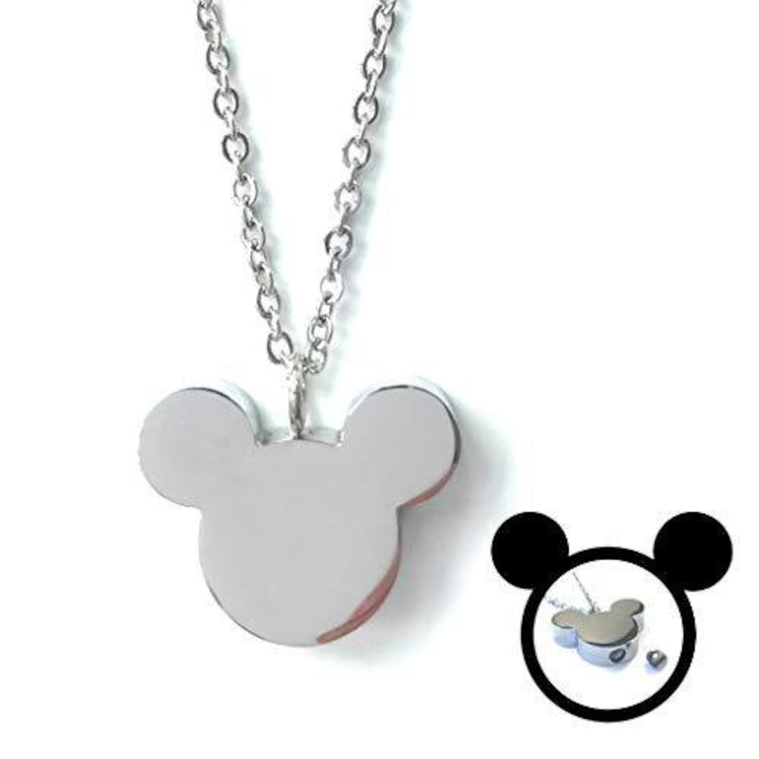 FIKA Mickey Mouse Cremation Ashes Remembrance Urn Pendant Necklace ...