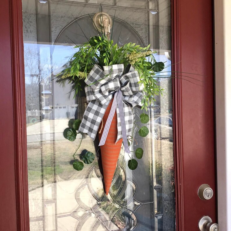 Farmhouse Easter Spring Carrot Door Hanger Wreath Hanging - Etsy