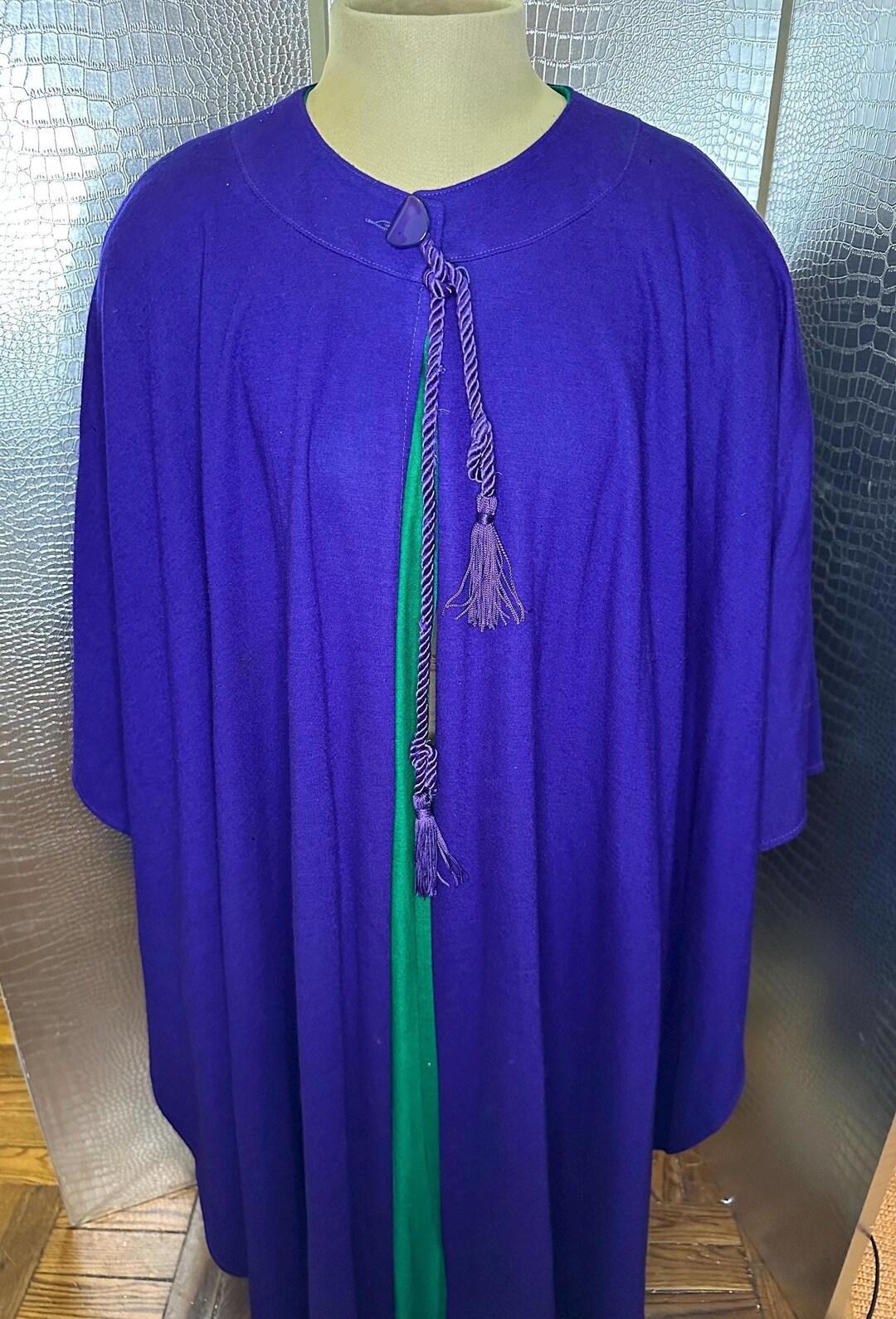 Vintage 1980s George Simonton Double Layer Cape With Shoulder Pads One ...