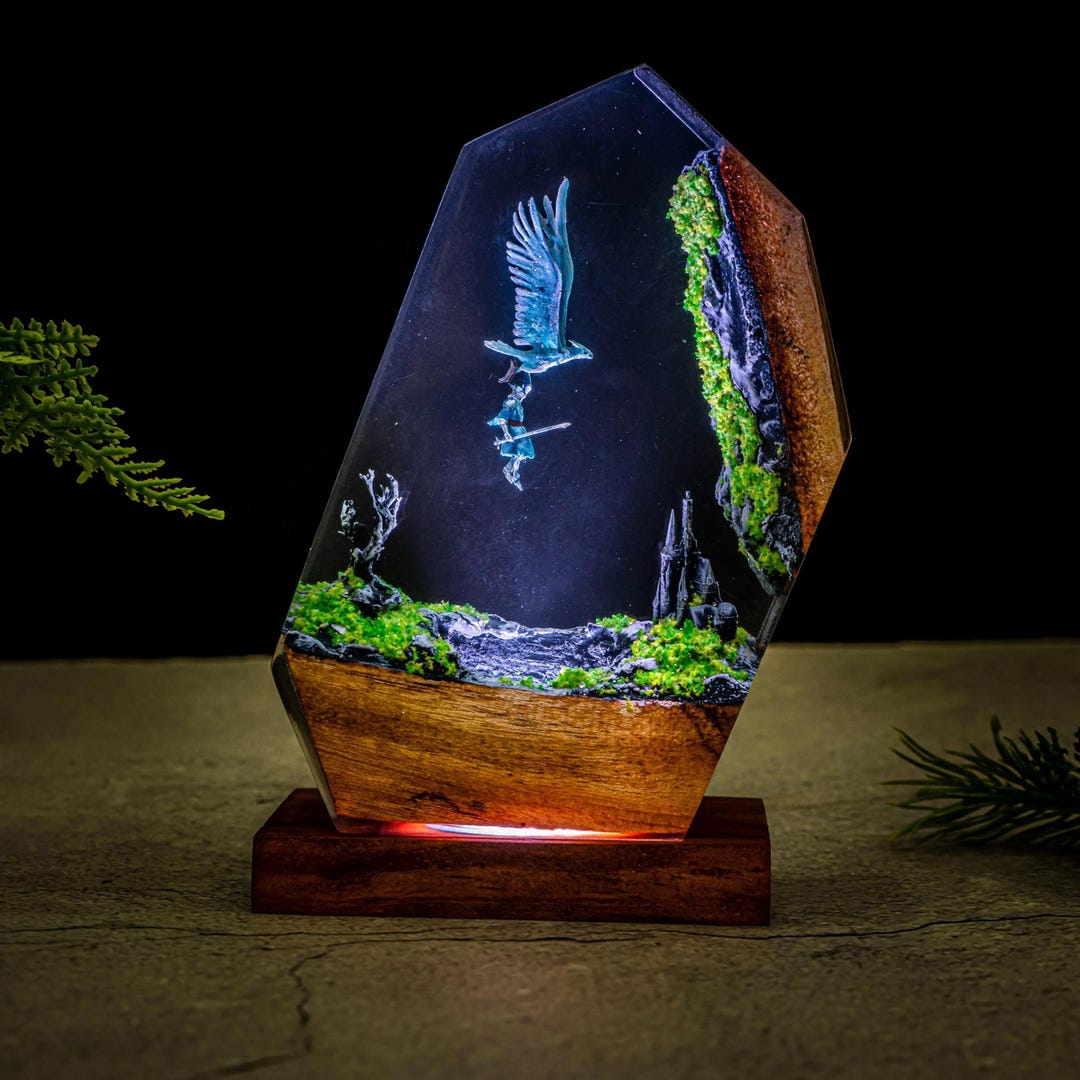 Gandalf and Eagle Lamp – Anime Resin Night Light – Gift for Eagle Fans ...