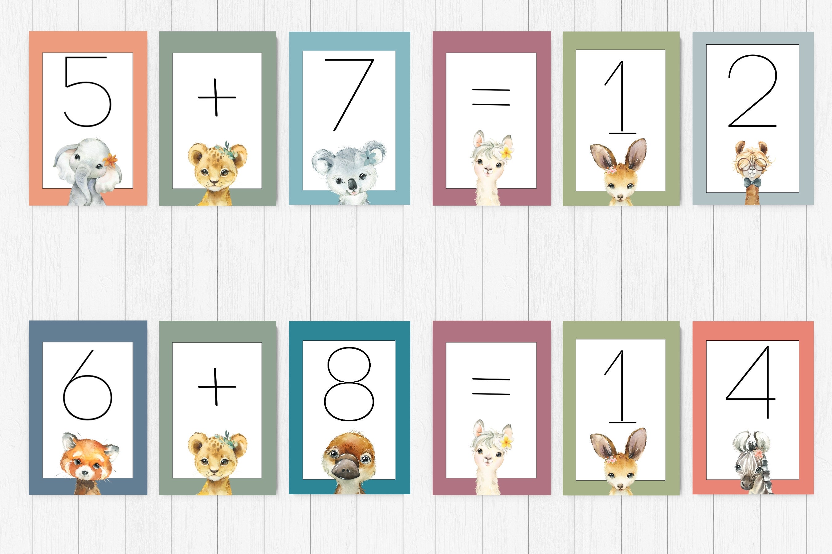 Waterproof NUMBERS FLASHCARDS SET, Unrippable Cards, Educational Math ...