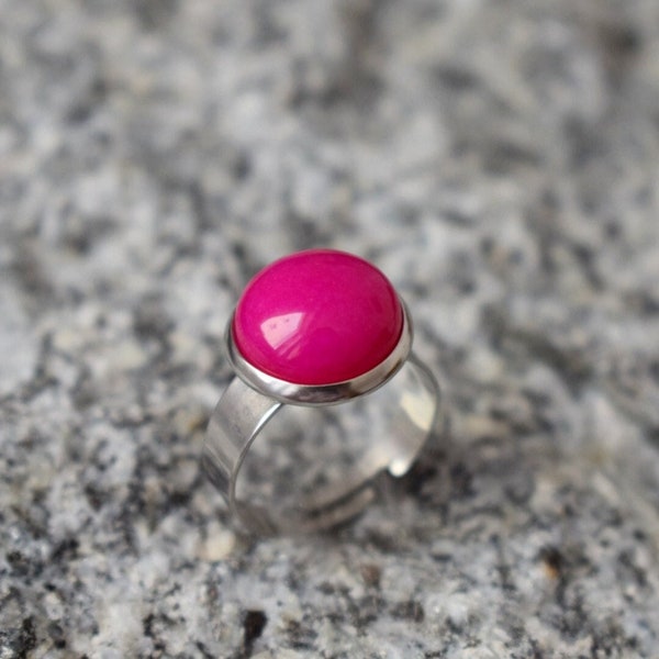 Hot Pink Ring - Etsy