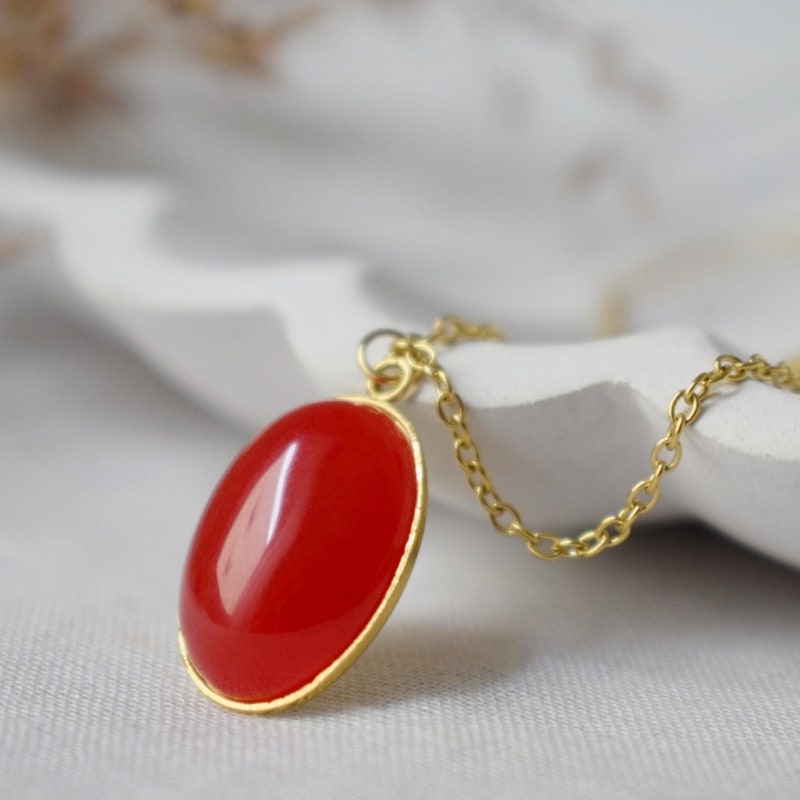 Red Jade Pendant - Etsy