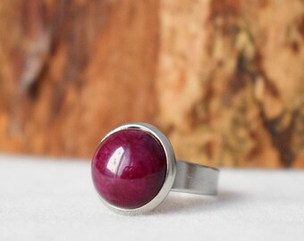 Red Jade Ring - Etsy