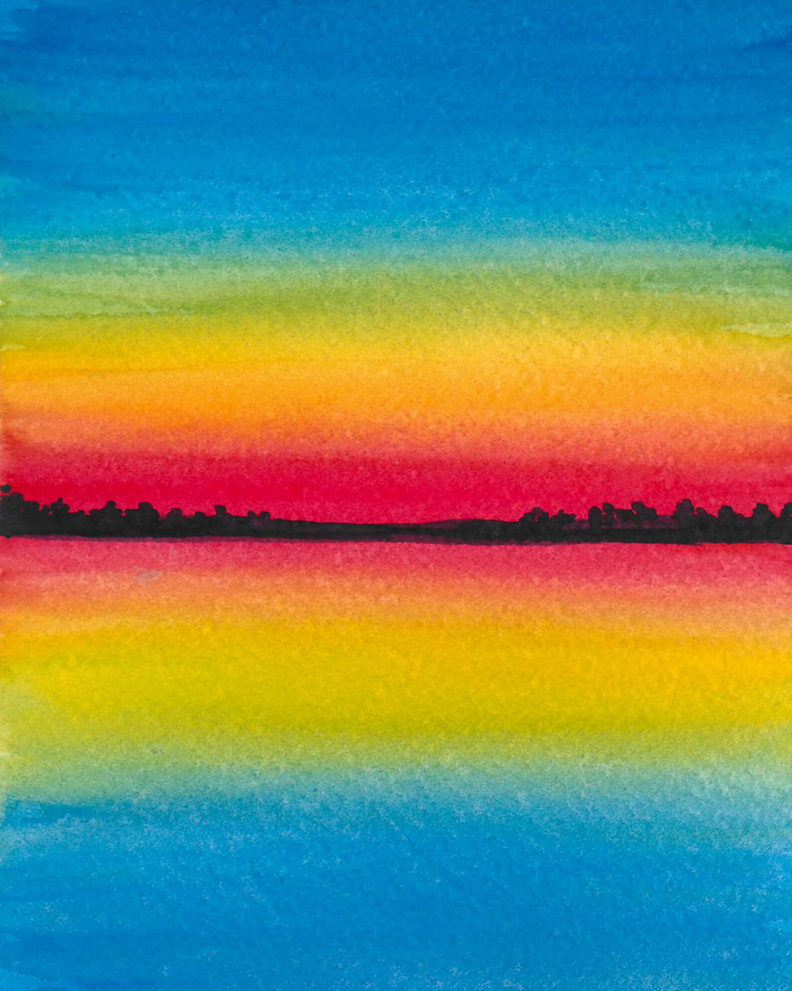 Sunset Wall Art Geometric Art Print Digital Download - Etsy