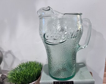 A Vintage Coca-cola Glass Pitcher. - Etsy