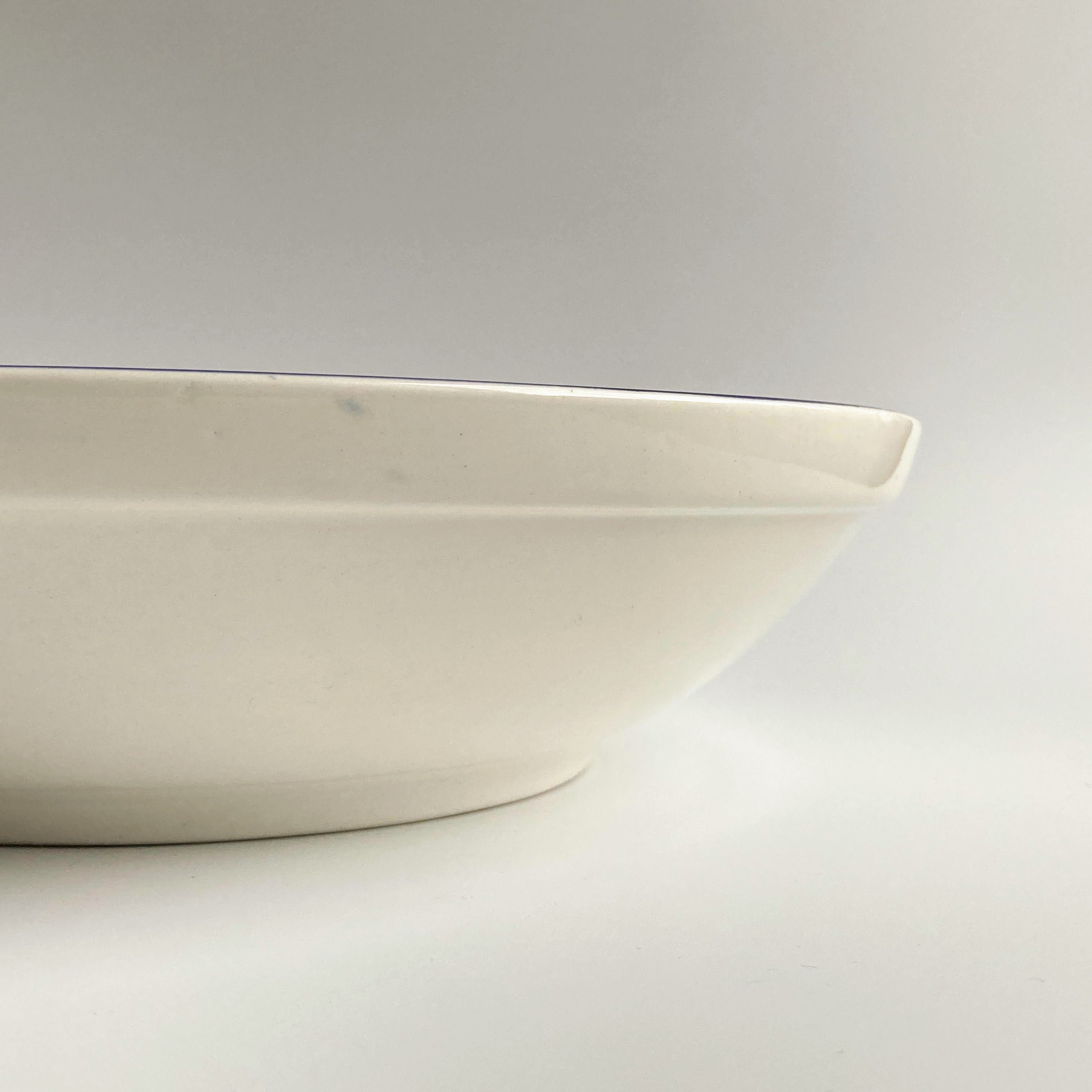 Vintage Hand Decorated Sun Motif Plate Bowl With Blue Ground Decorative ...