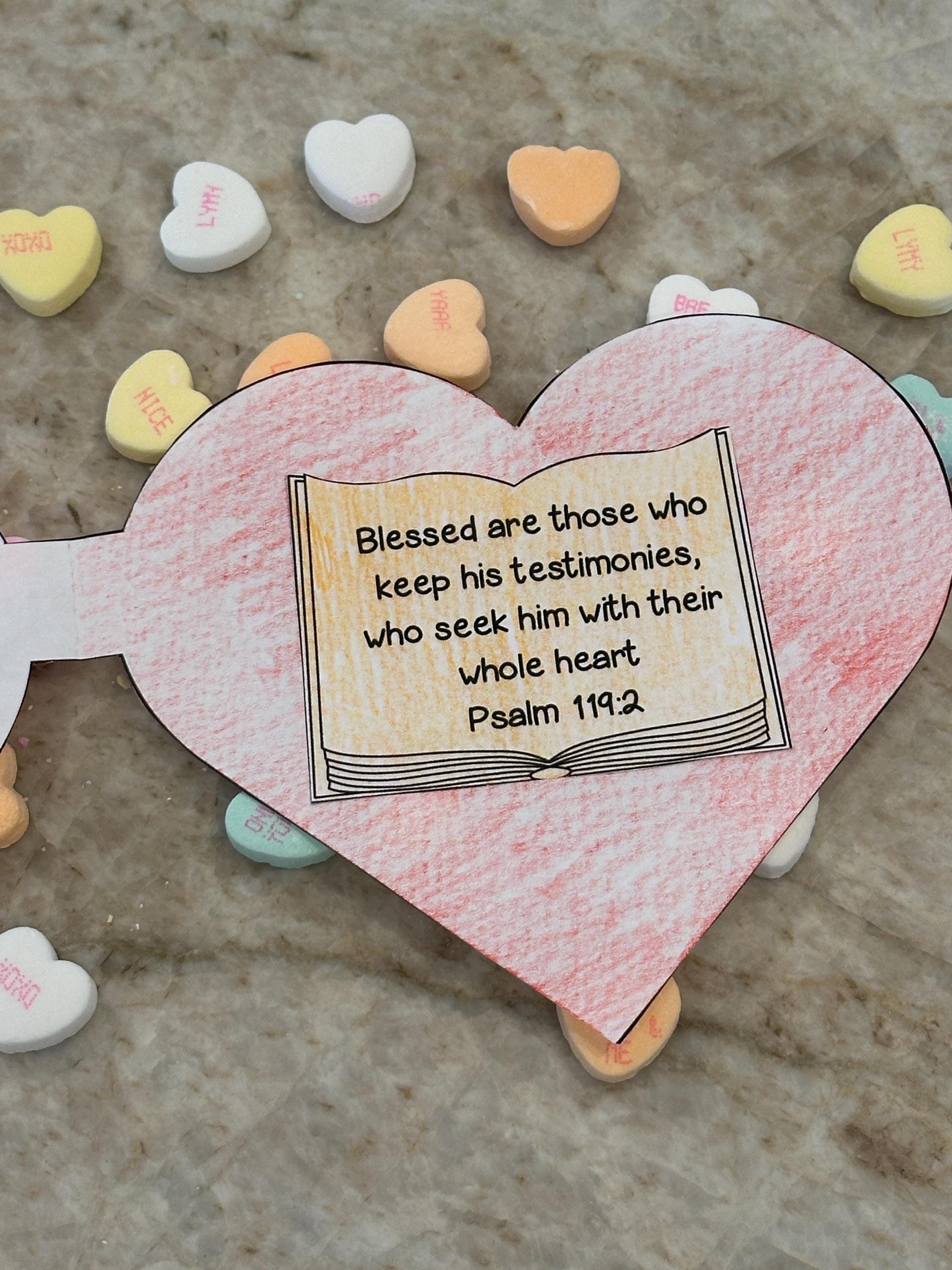 Hidden Your Word Heart – Psalm 119:11 Folding Valentine Craft ...
