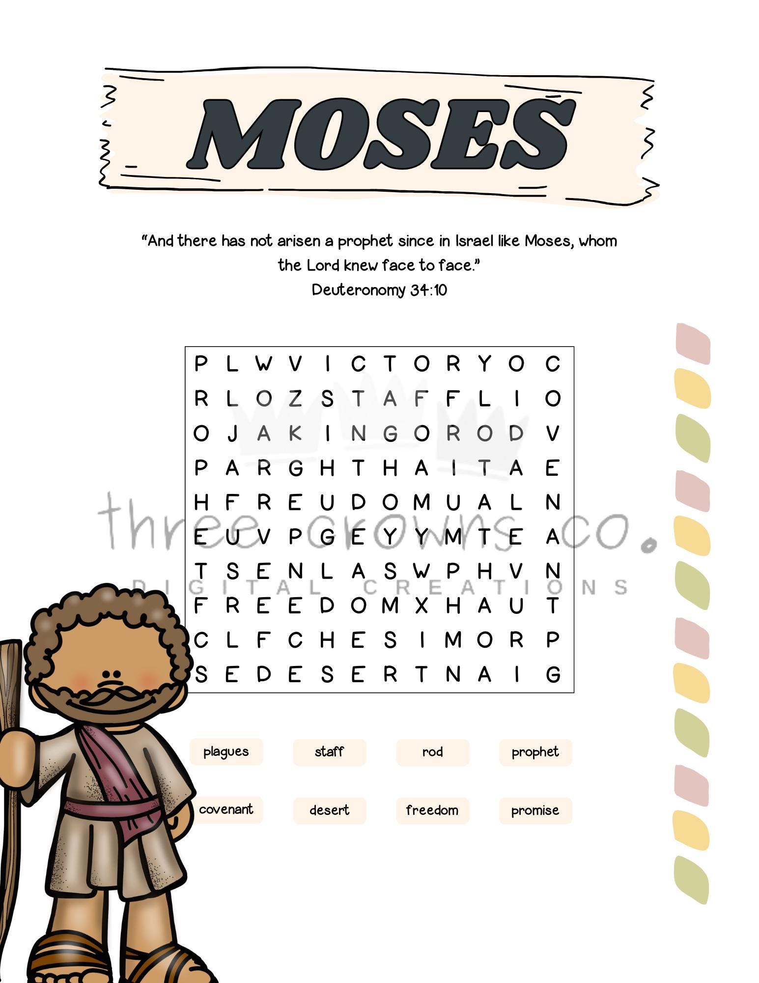 Bible Character Word Search Printable – 5 Fun Christian Word Puzzles ...