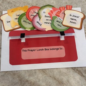 Prayer Sandwich Lunch Box: Christian Kids Activity (PDF Pattern) - Etsy