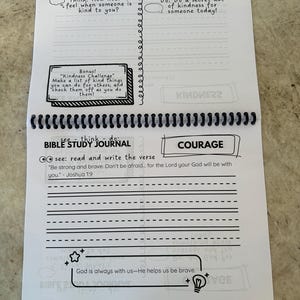Kids Bible Study Journal: Faith Workbook, Ages 5-10 (digital Download ...