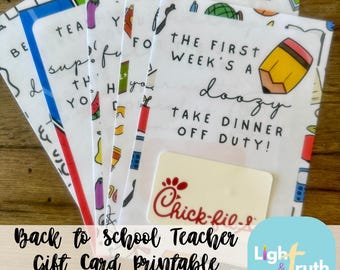 Back to School Teacher Gift Card Holder - Dinner on Us - Etsy