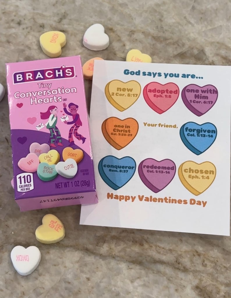 God Says You Are Valentine's Gift Tags - Christian Printable (digital ...