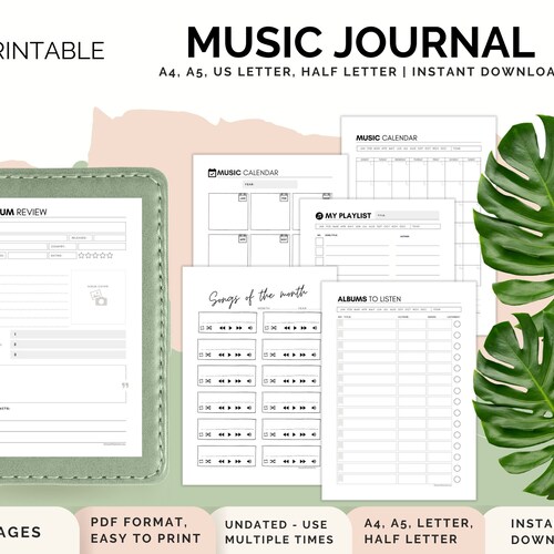 Playlist Sheets A4 US Letter Printable Music Tracker - Etsy