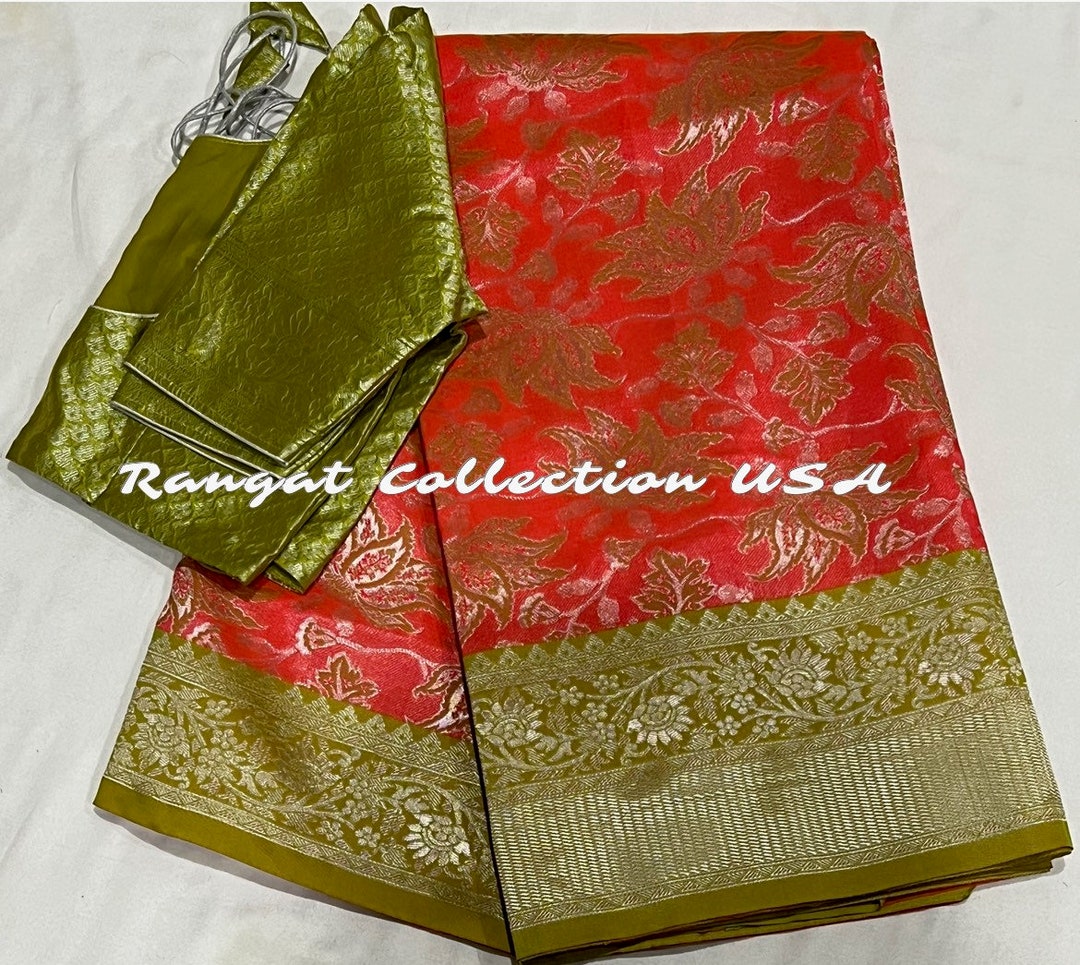 Beautiful Combination Kubera Silk Weaving Saree With Blouse - Etsy