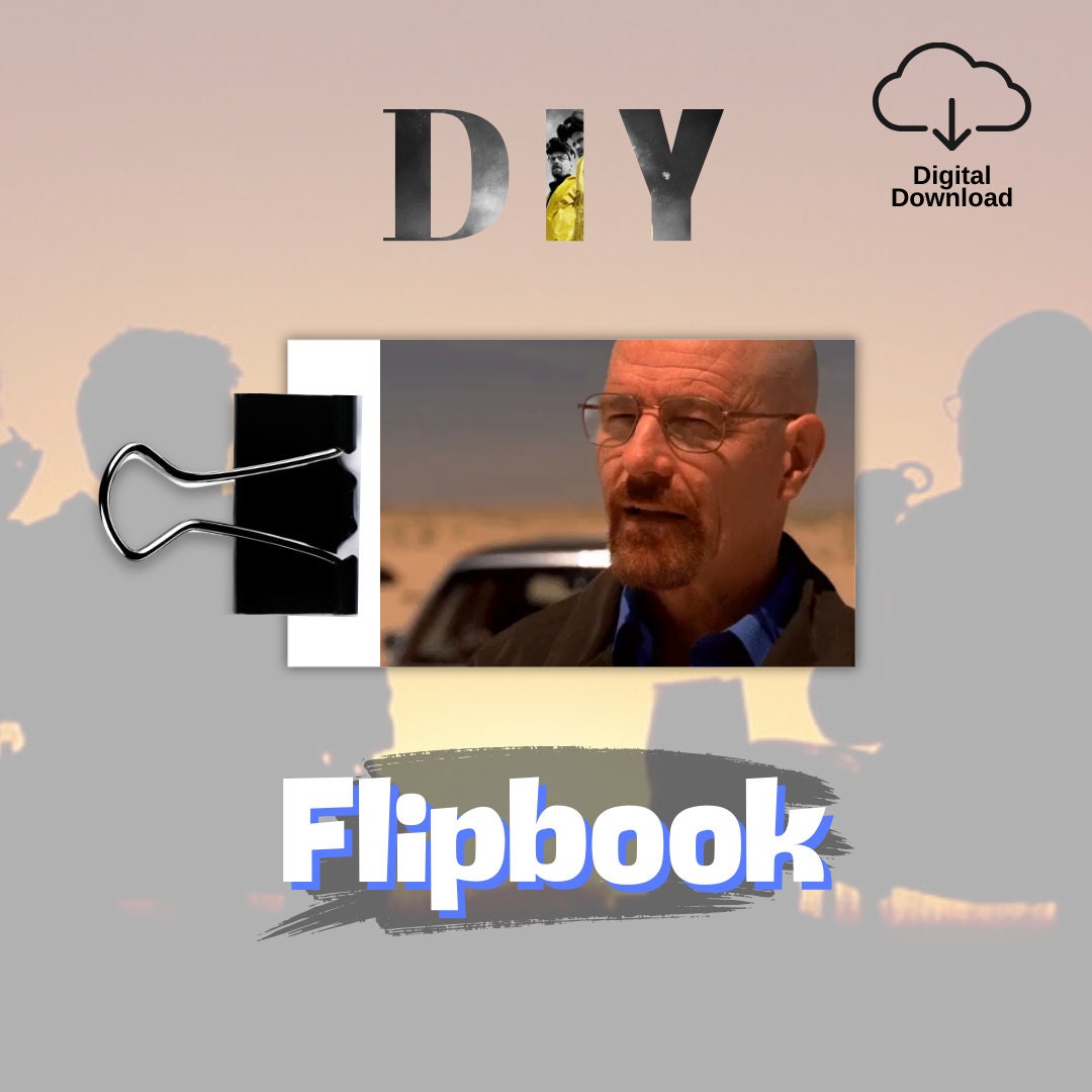 Digital DIY Flipbook | Breaking Bad GIF | Printable Animated Instant Download Flip Book for Kids ...