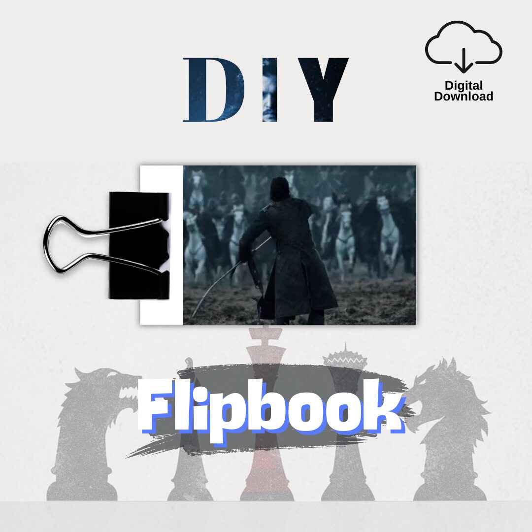 Digital DIY Flipbook | Game of Thrones GIF | Printable Animated Instant ...