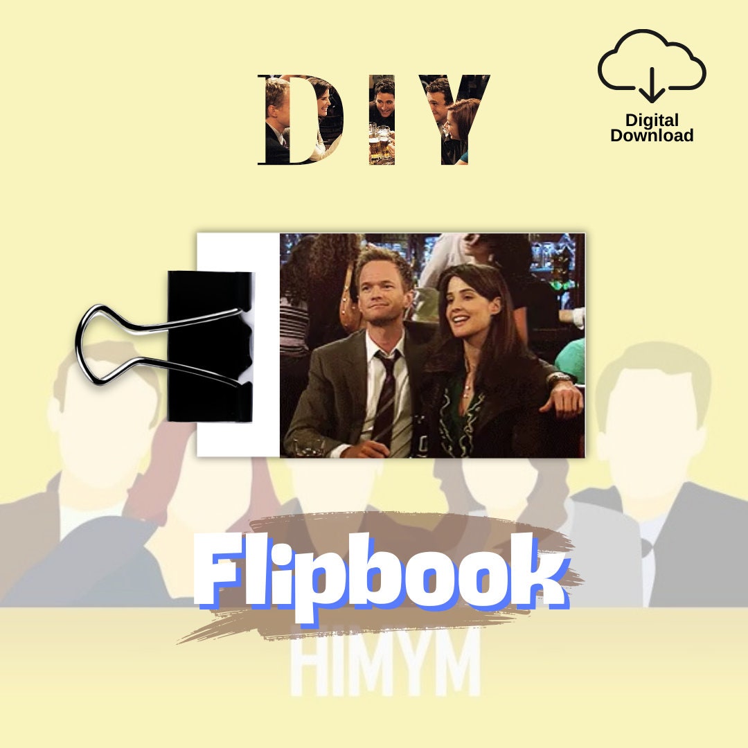 Digital DIY Flipbook | HIMYM GIF | Printable Animated Instant Download Flip Book for Kids and ...