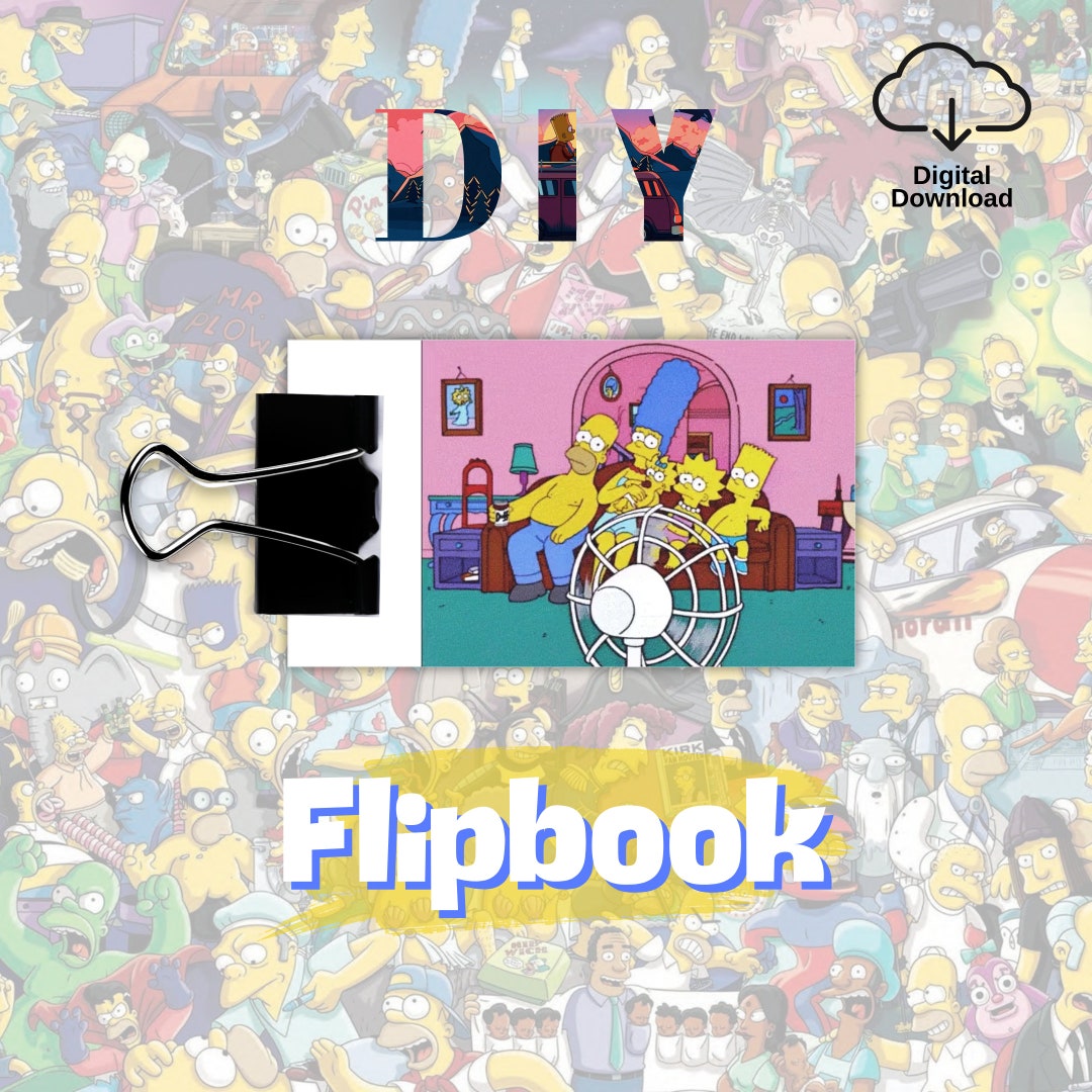 Digital DIY Flipbook | the Simpsons GIF | Printable Animated Instant ...