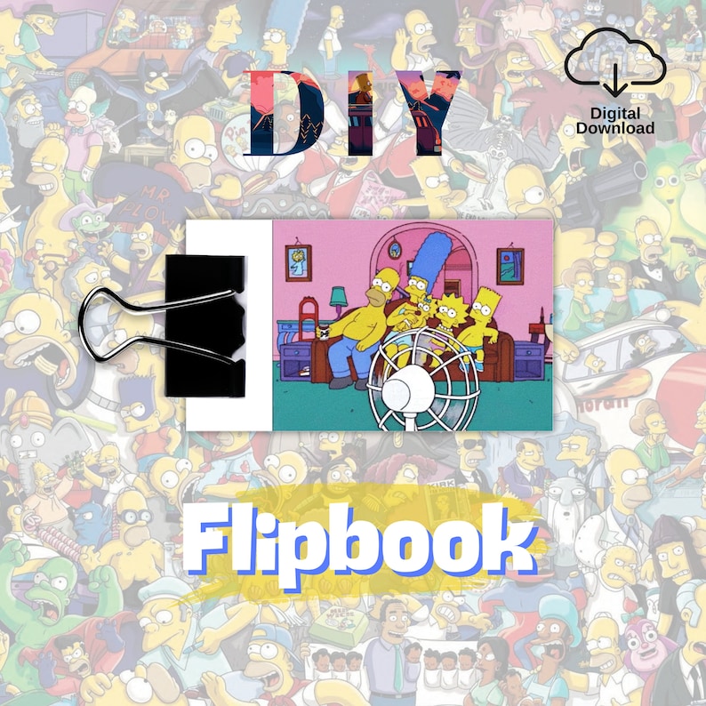 Digital DIY Flipbook | the Simpsons GIF | Printable Animated Instant ...