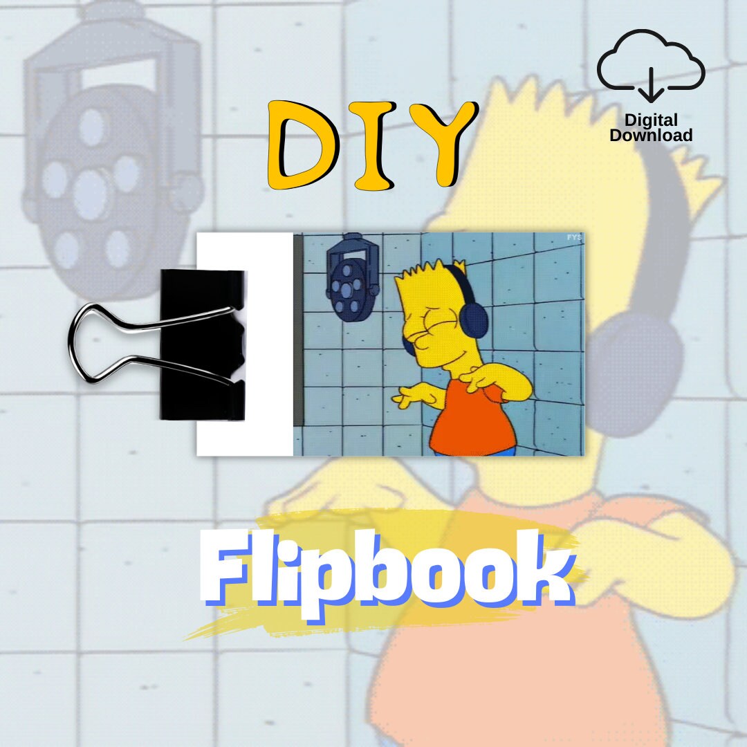 Digital DIY Flipbook | the Simpsons GIF | Printable Animated Instant ...