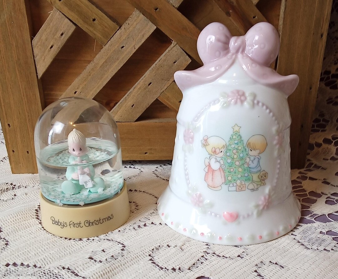2 Vintage Enesco Precious Moments Christmas Ornaments - Etsy