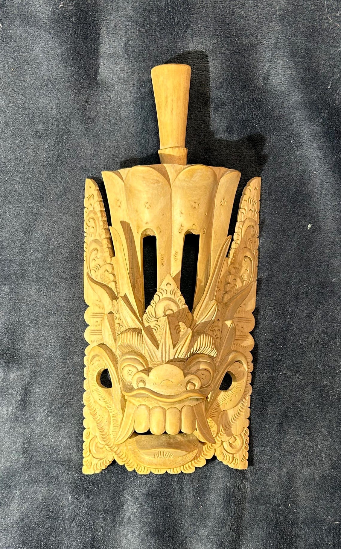 Wooden Asian Folk Art Mask - Etsy