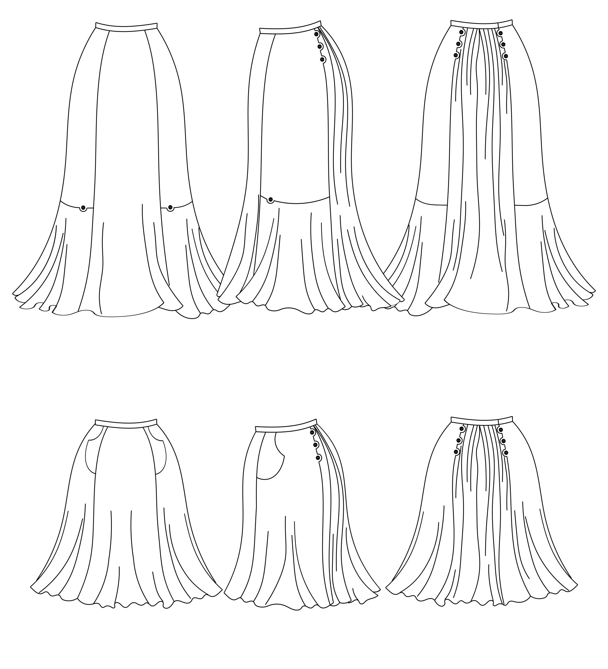 Plus-size Edwardian Walking Skirt & Modernized Knee-length Plus-size Edwardian Walking Skirt & Modernized Knee-length