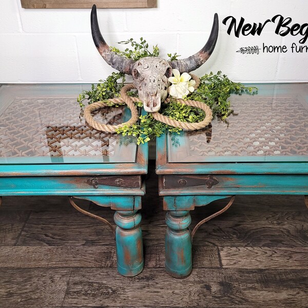 Rustic End Table - Etsy
