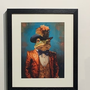 Toad, Toad Art, Toad Print, Toad Portrait Poster, Renaissance Toad Oil ...