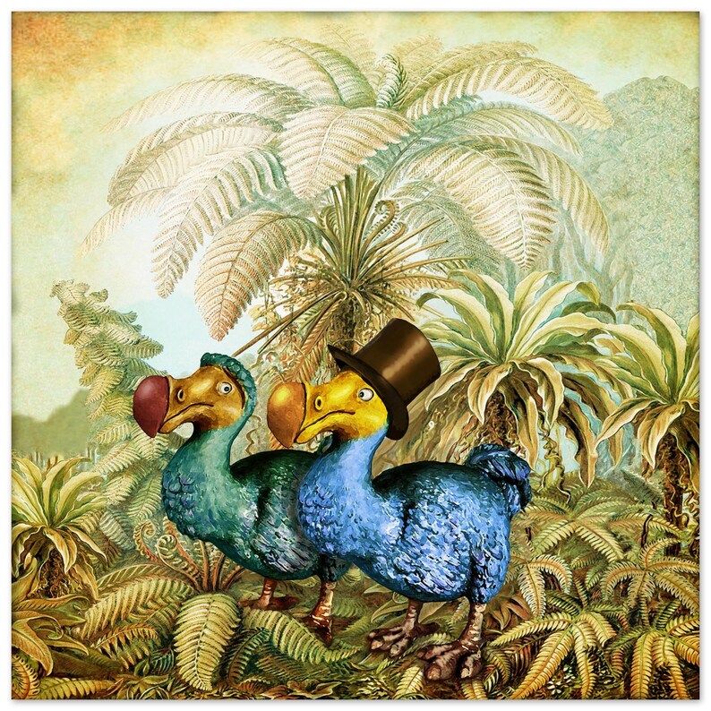 Dodo Bird Painting Print Alice in Wonderland Gift Funny Bird Home Décor ...