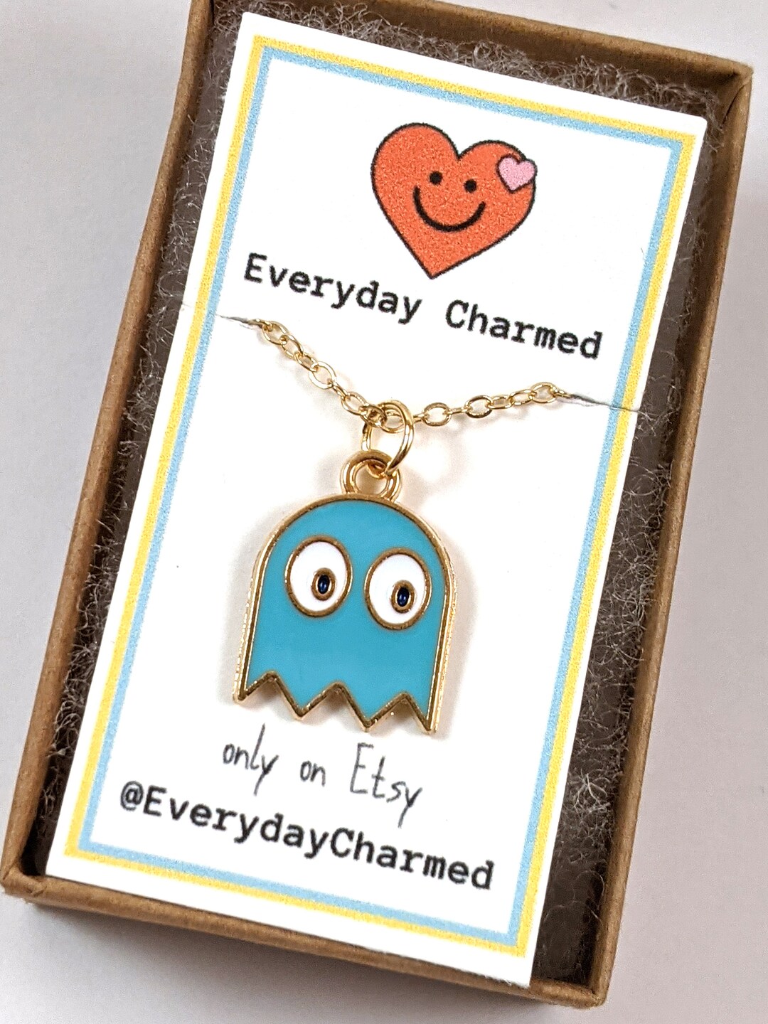 Trendy Pacman Pac-man Ghost Charm Necklace - Etsy