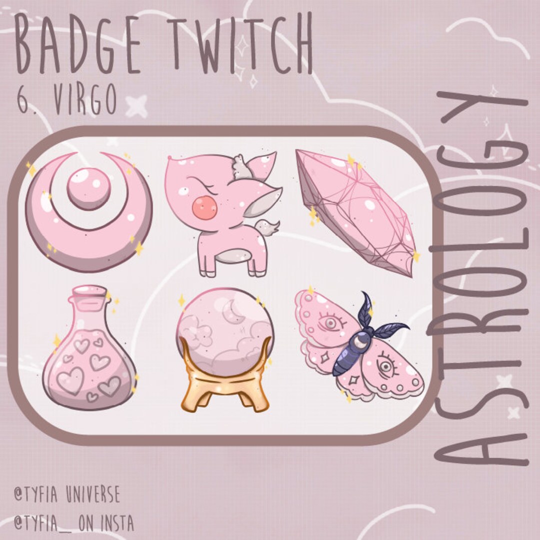 BADGES TWITCH - ASTROLOGY - Virgo Badges - Astrology - Moon Badges ...