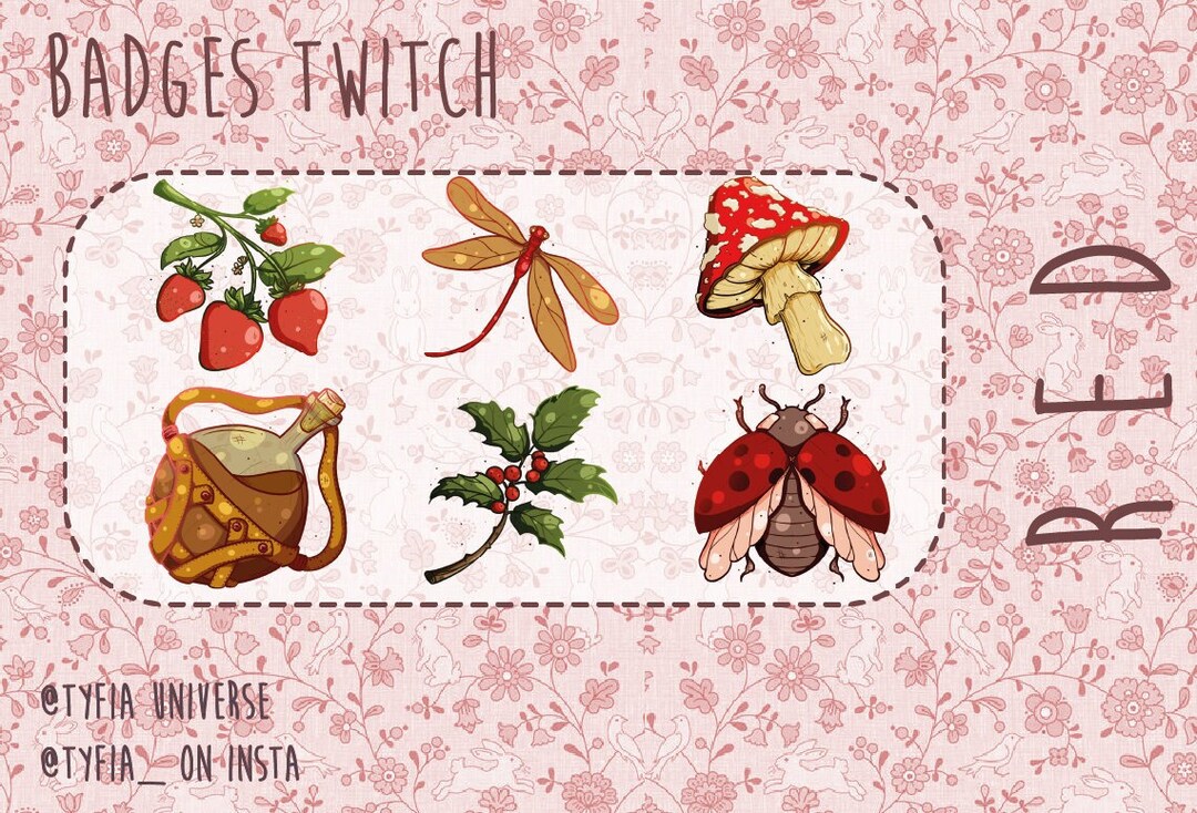 TWITCH BADGES PURPLE Cottagecore Badges Cute Badges Aesthetic Twitch ...