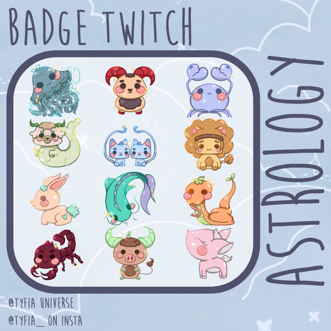 BADGES TWITCH - ASTROLOGY - All Sign Badges - Astrology - Moon Badges ...
