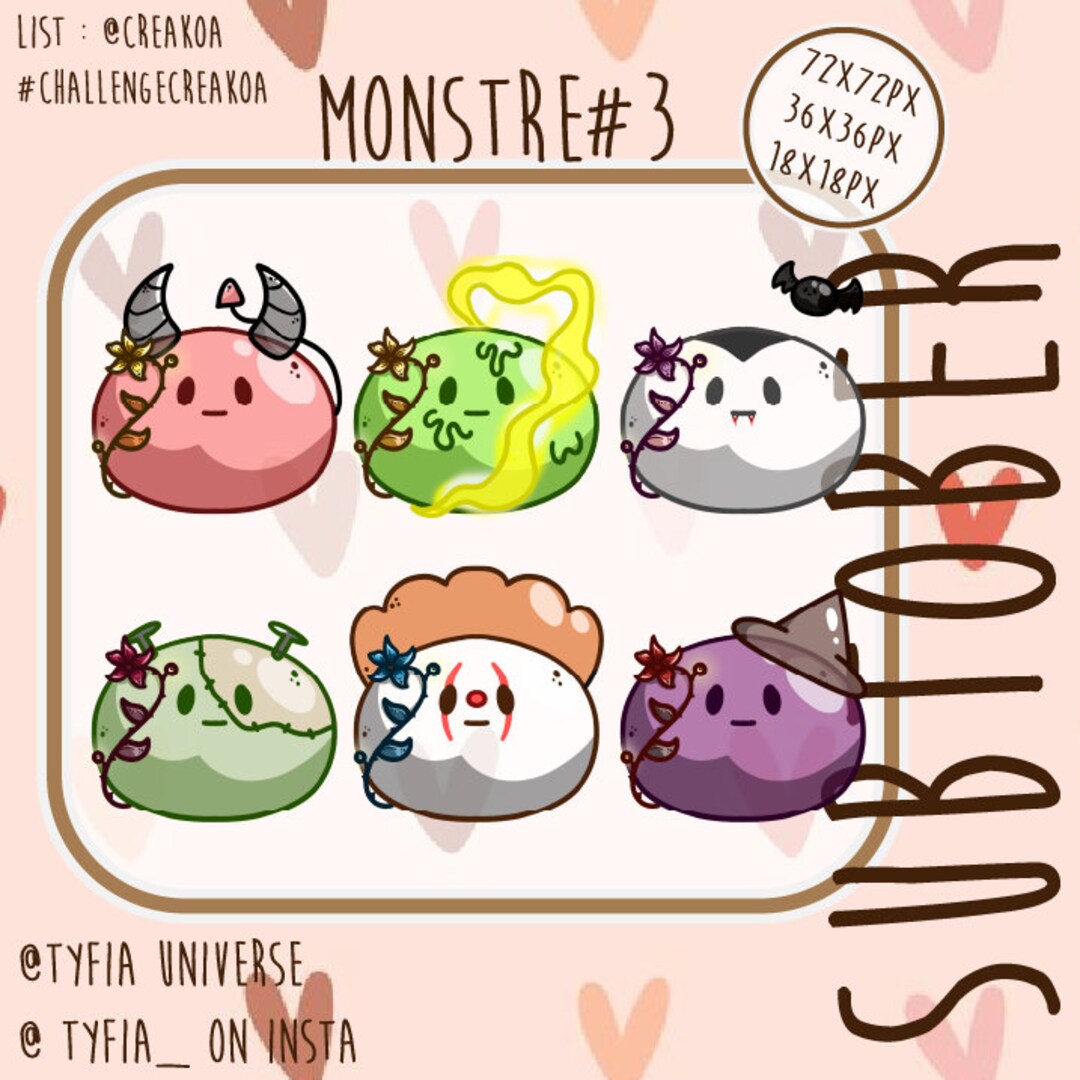 TWITCH BADGES MONSTER Monster Badges Monster Badge Subtober Mount ...
