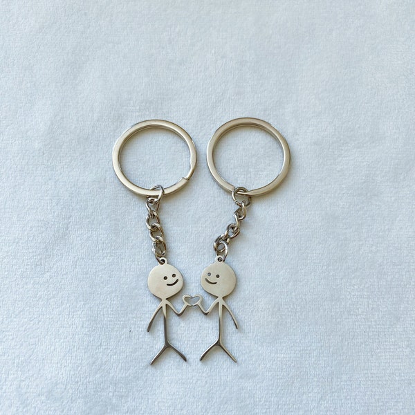 Matching Keychains Heart - Etsy
