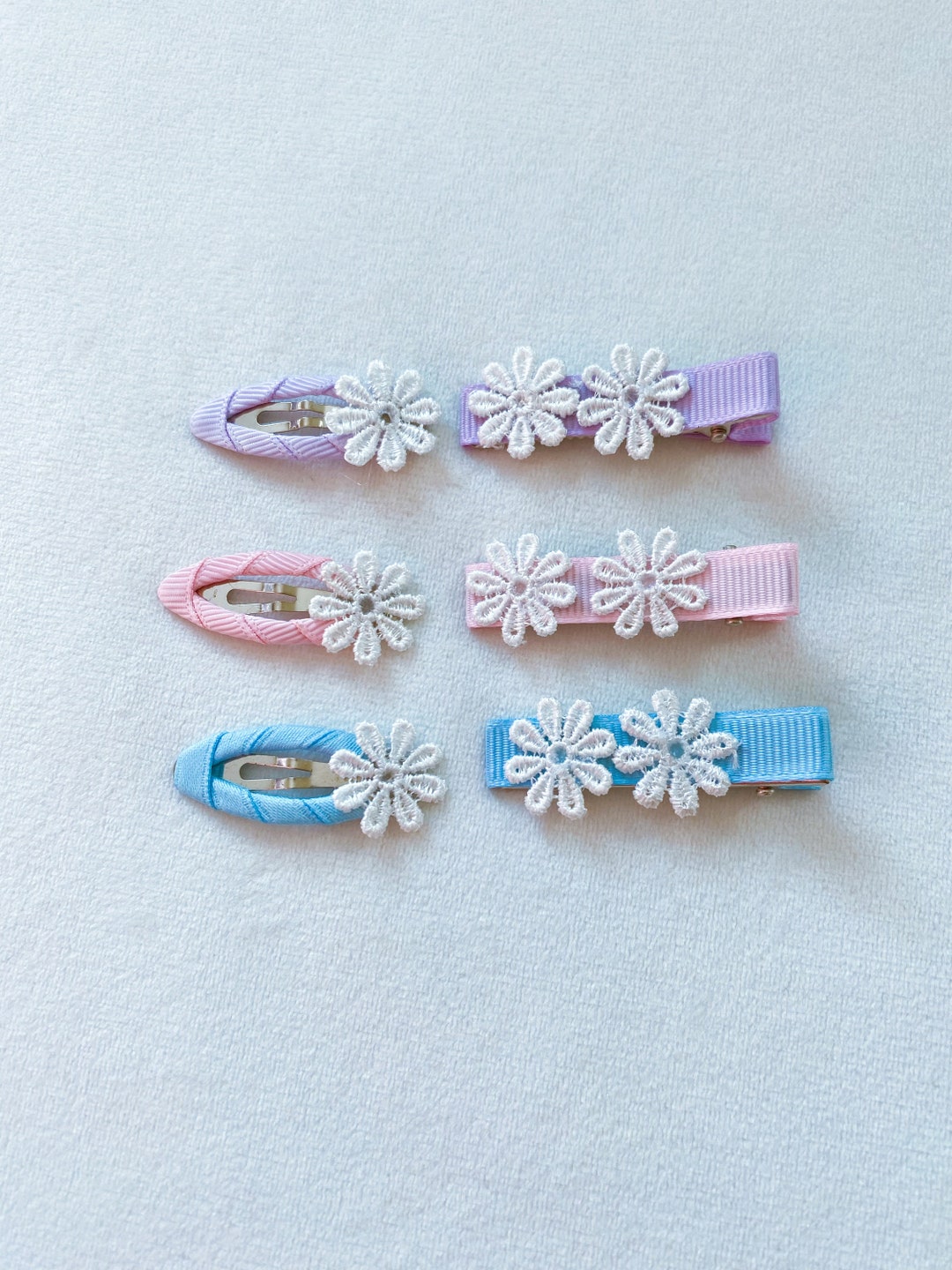 Cute White Daisy Hair Clips,girls Boutique Hair Set,baby Girl Hair ...