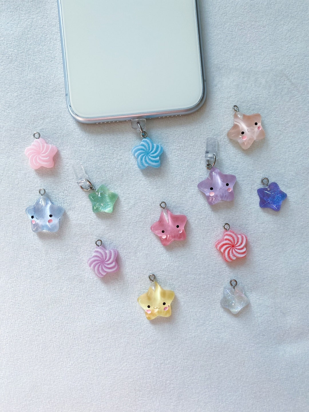 Cute Star iPhone Dust Plugs,fits Lightning/usb-c,kawaii Dust Plug Charm ...