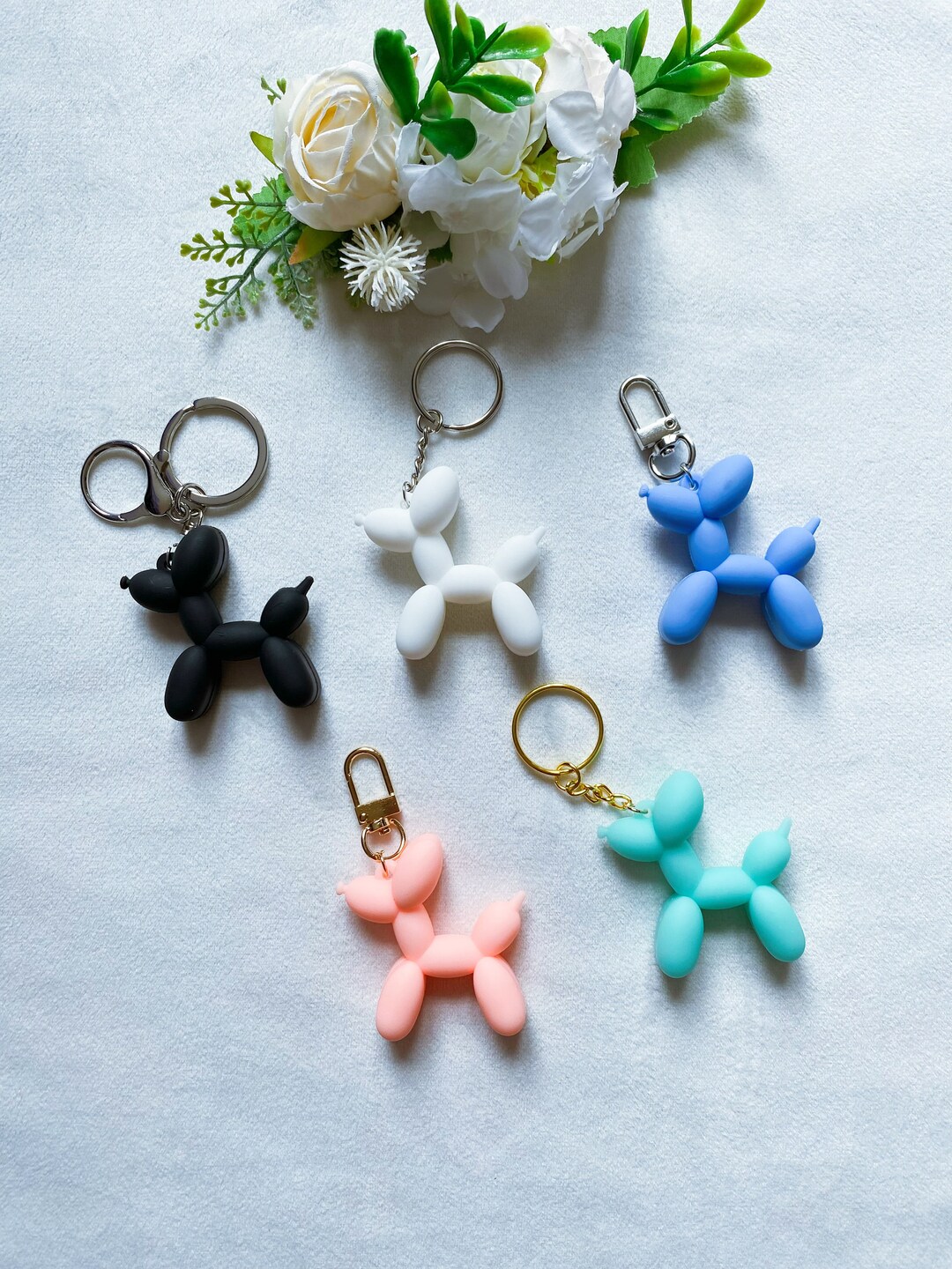 Colorful Balloon Dog Keychain,animal Keychain,animal Party Favor,dog ...