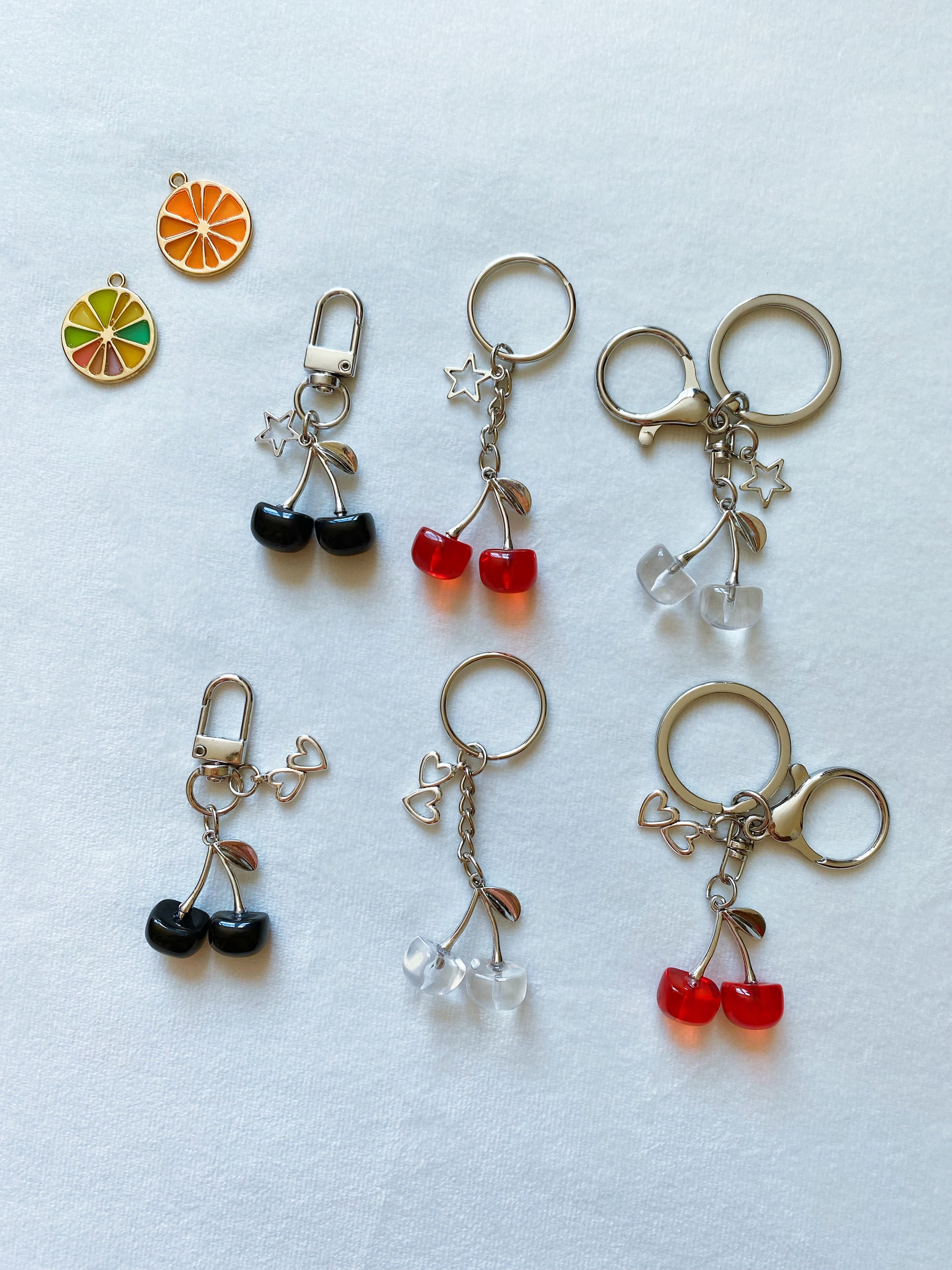 Handmade Cute Clear Cherry Keychain,cherry Airpod/phone Charm,kawaii ...