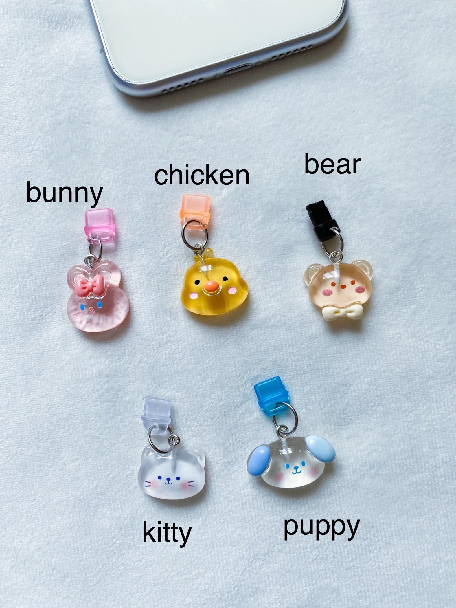 Cute Animal Dust Plugs,usb-c Charm,lightning Charm,kawaii Dust Plug ...