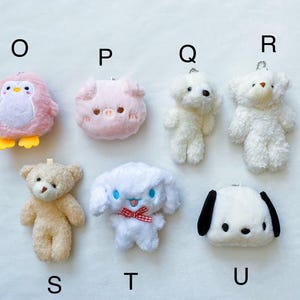 Cute Bunny/puppy/cloud/whale Plush Keychain,kawaii Accessory Gift ...
