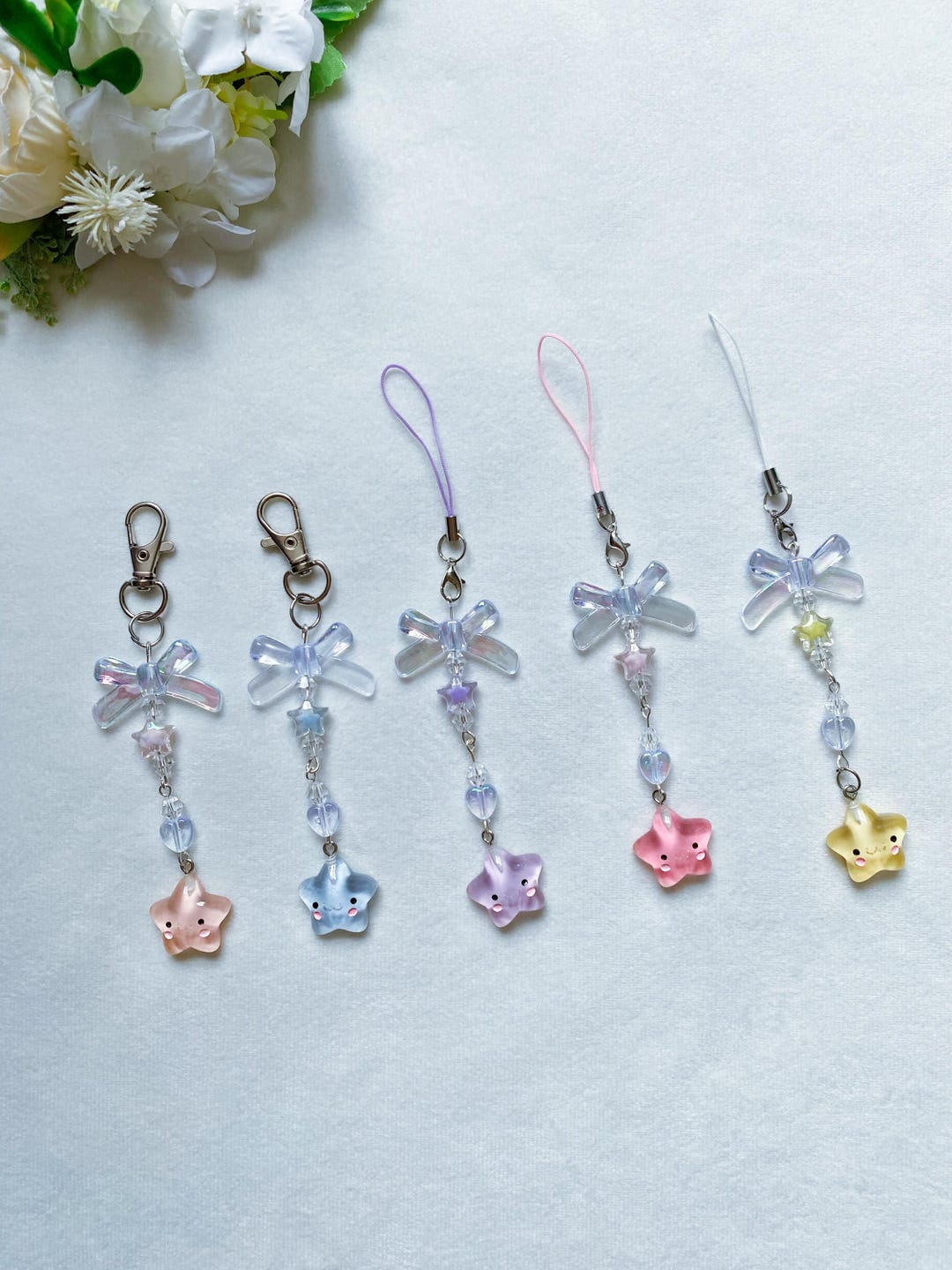 Colorful Star+heart Cute Phone Charm,planner Charm,kawaii Accessories ...