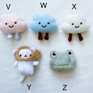 Cute Bunny/puppy/cloud/whale Plush Keychain,kawaii Accessory Gift ...