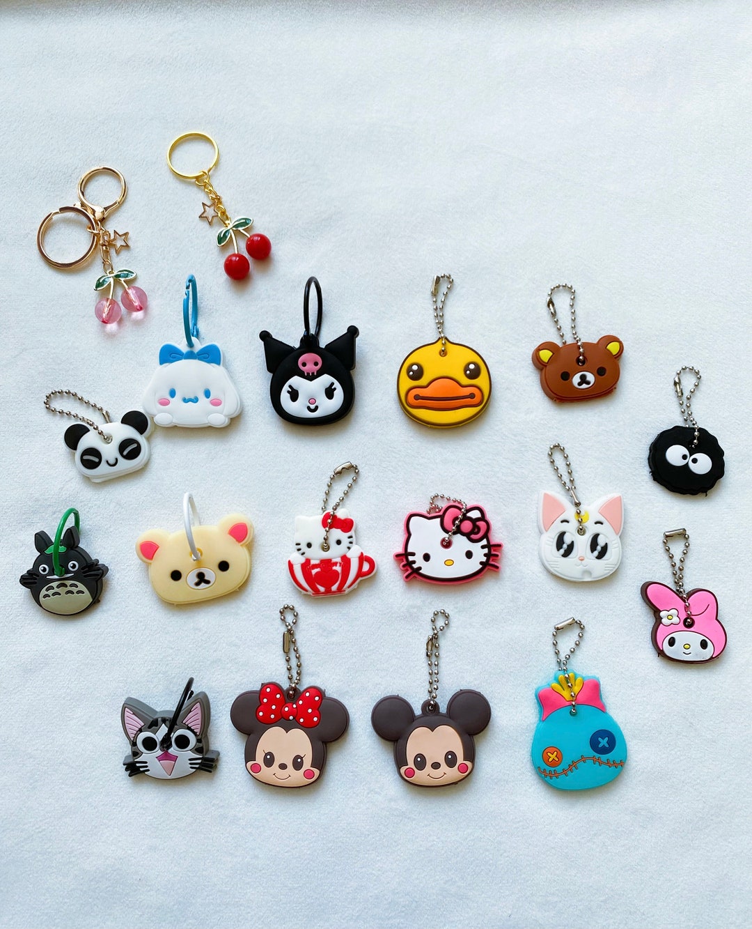 Anime Kawaii PVC Cat/bunny/chicken/bear Key Covers,key Cap Cover,kawaii ...