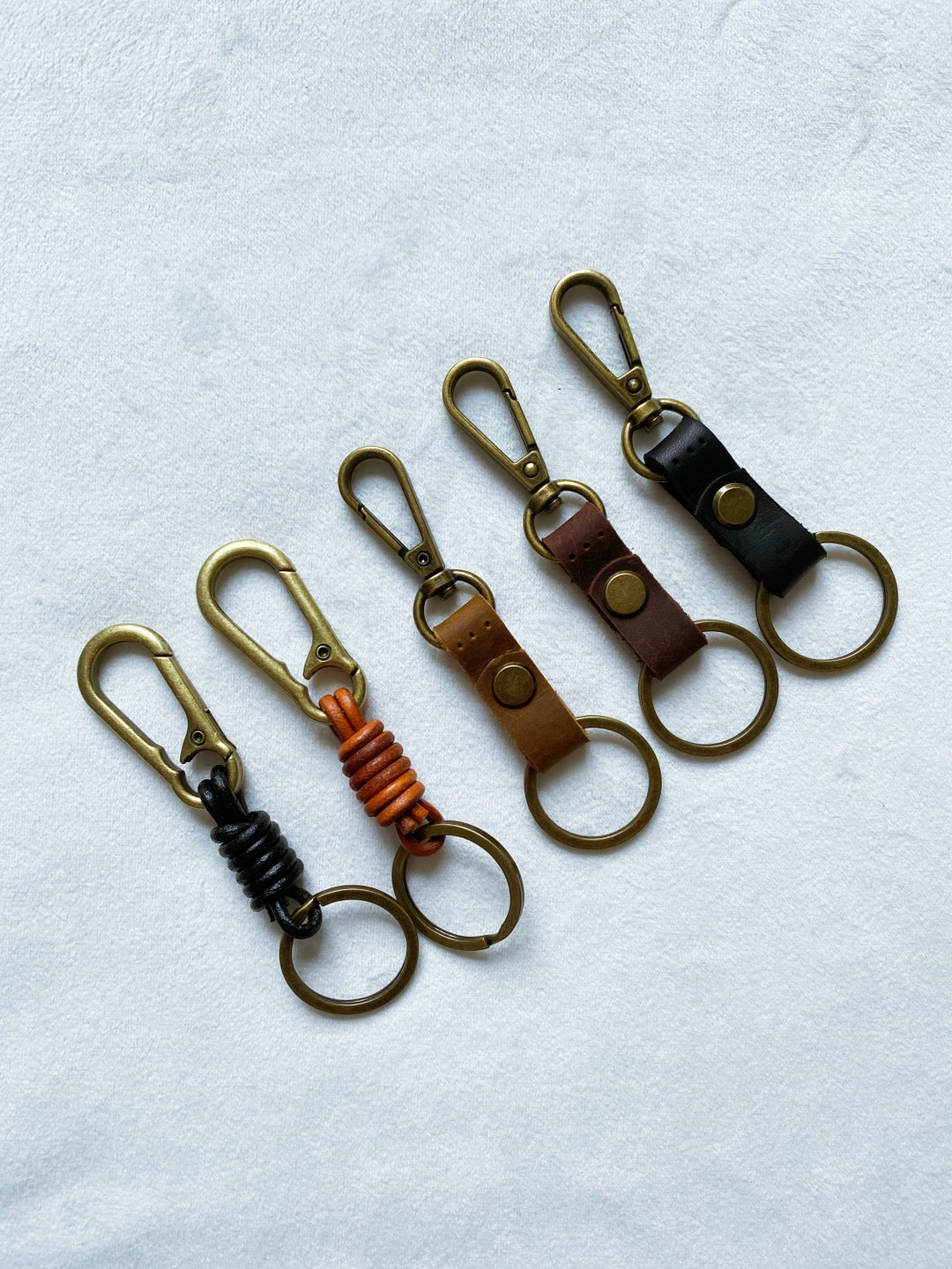 Handmade Leather Keychain, Leather Key Holder,gift for Him, Leather ...