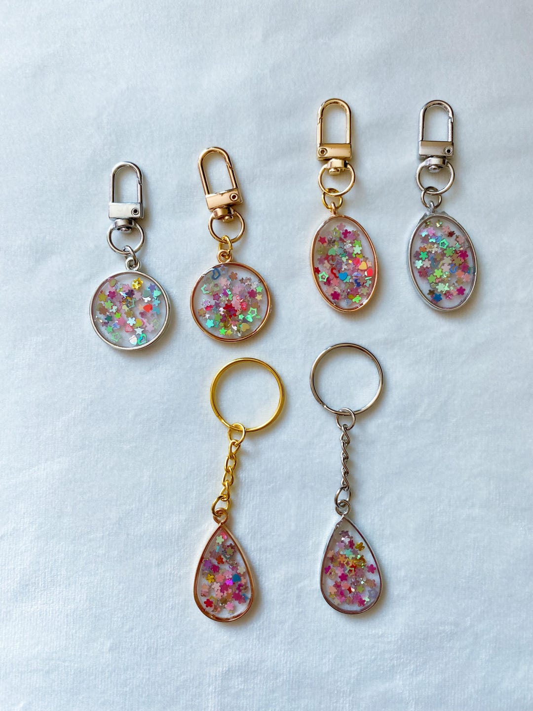 Sparkle Resin Keychain,glitter Resin Keychain,cute Bag Charm,backpack ...