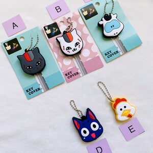 Anime Kawaii PVC Cat/bunny/chicken/bear Key Covers,key Cap Cover,kawaii ...